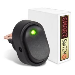 1 x SmartSwitch SPST 20mm 12V/16A Illuminated Round Rocker Switch ...